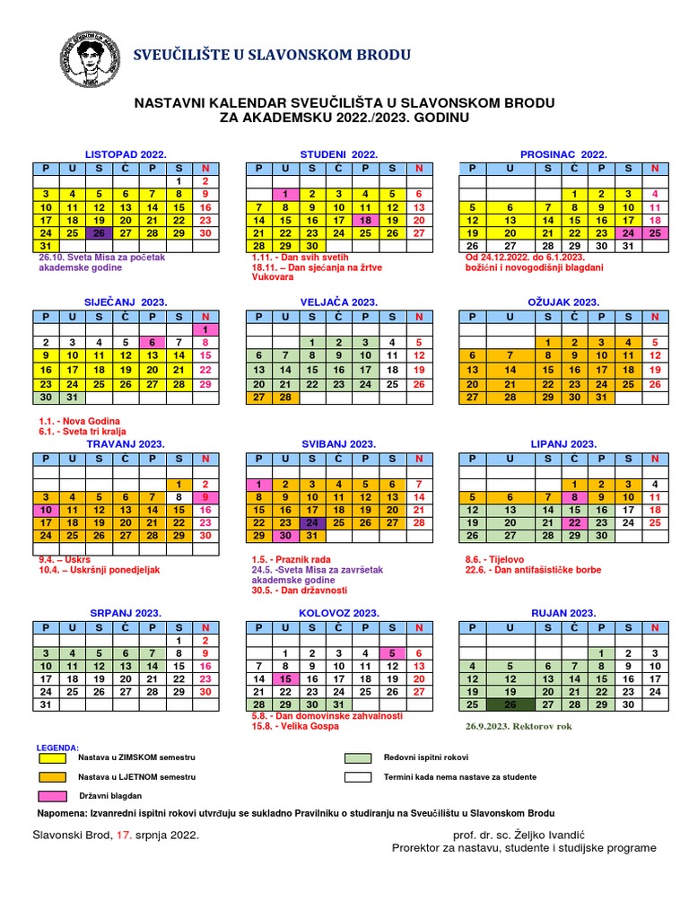 Nastavni kalendar | PDF