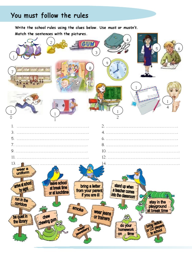 Must, Mustn't - Modal Verbs | PDF | Linguistics | Grammar