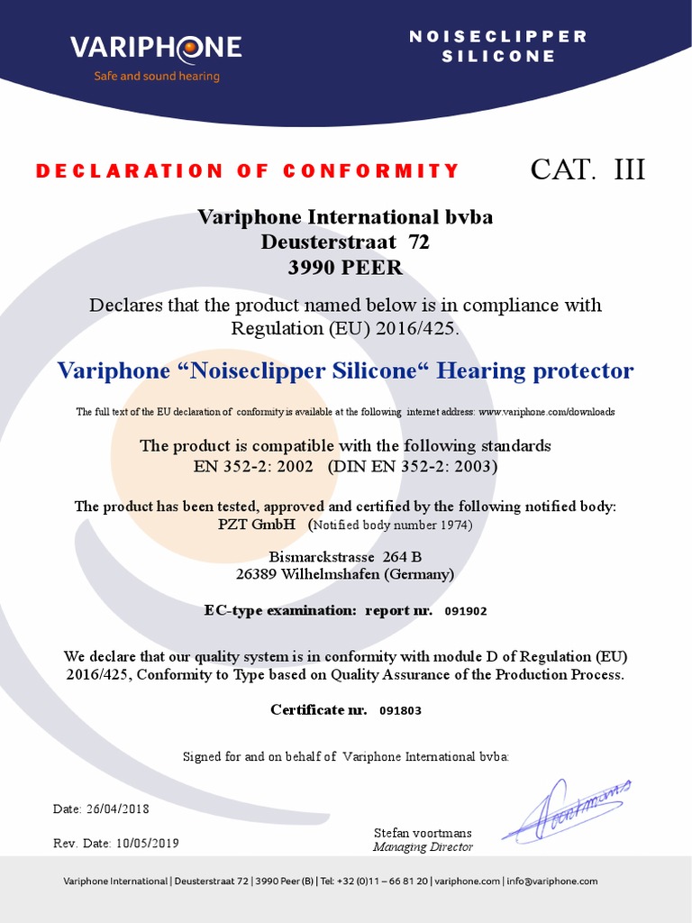 Declaration of Conformity NCS | PDF | Home & Garden