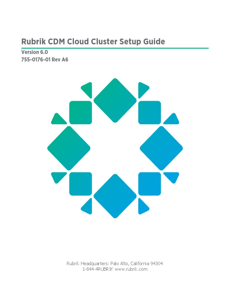 Rubrik CDM Version 6.0 Cloud Cluster Setup Guide (Rev. A6) | Download Free PDF | Cloud Computing ...