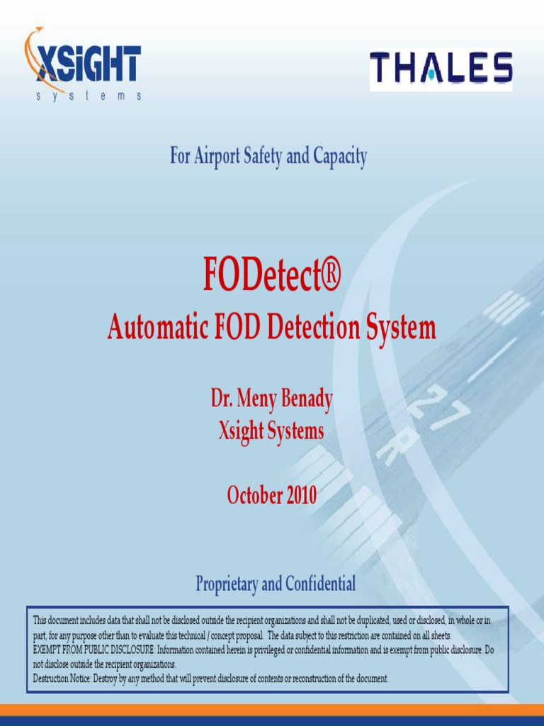 Automatic FOD Detection System - B.benaby Thales | PDF | Foreign Object ...