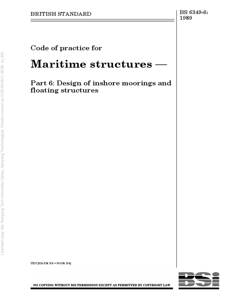 BS 6349-6 1989 | PDF | Anchor