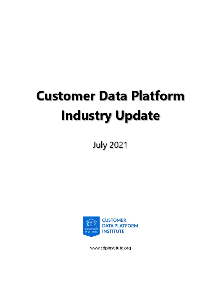 CDPI 2289 Industry Update July 2021 | PDF | Databases | Computing
