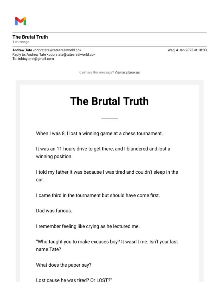 Gmail - The Brutal Truth | PDF