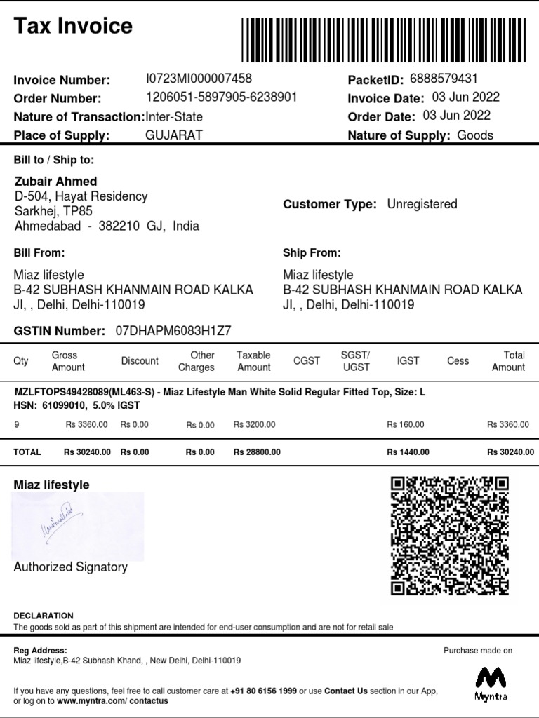 Cloth Bill Zubair-2 | PDF