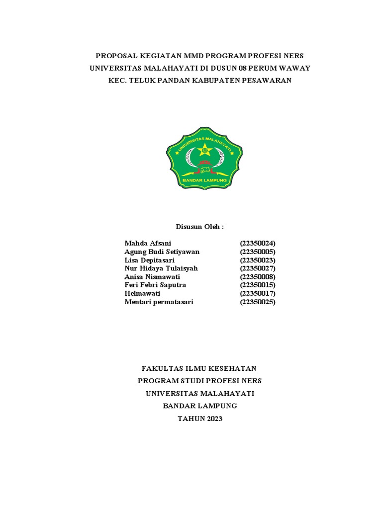Proposal Kegiatan MMD | PDF