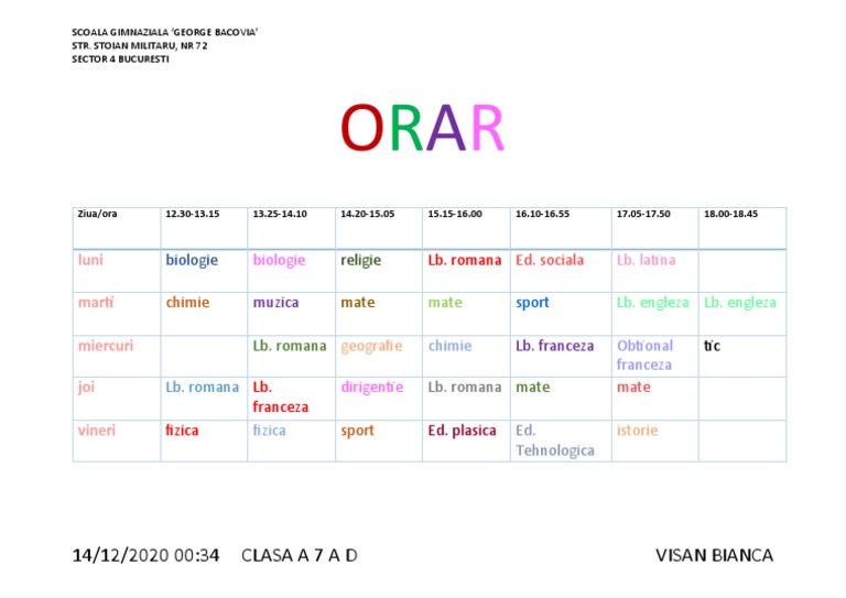 Orar | PDF