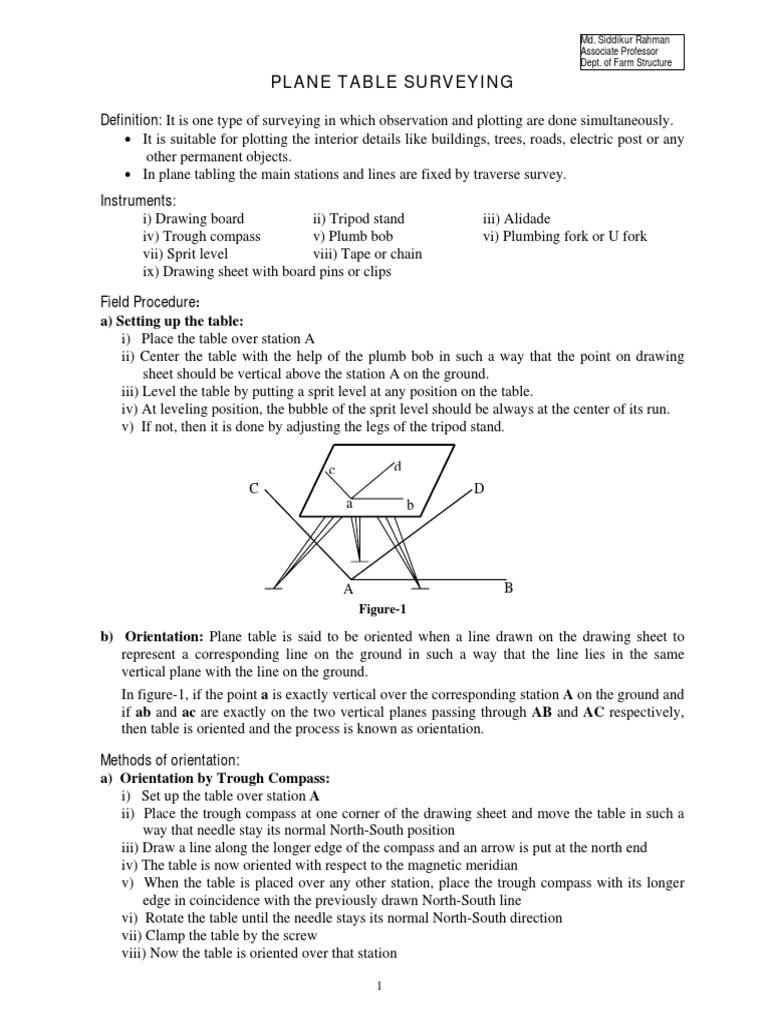 Plane Table Surveying | PDF | Surveying | Compass