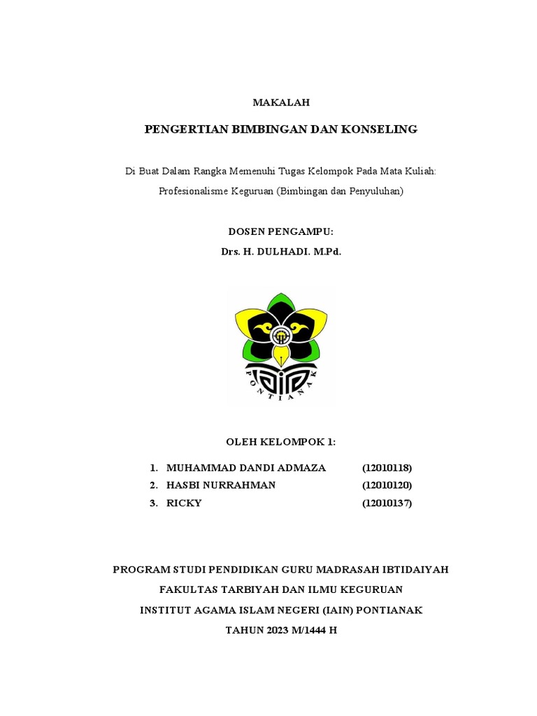 MAKALAH BK Pengertian | PDF