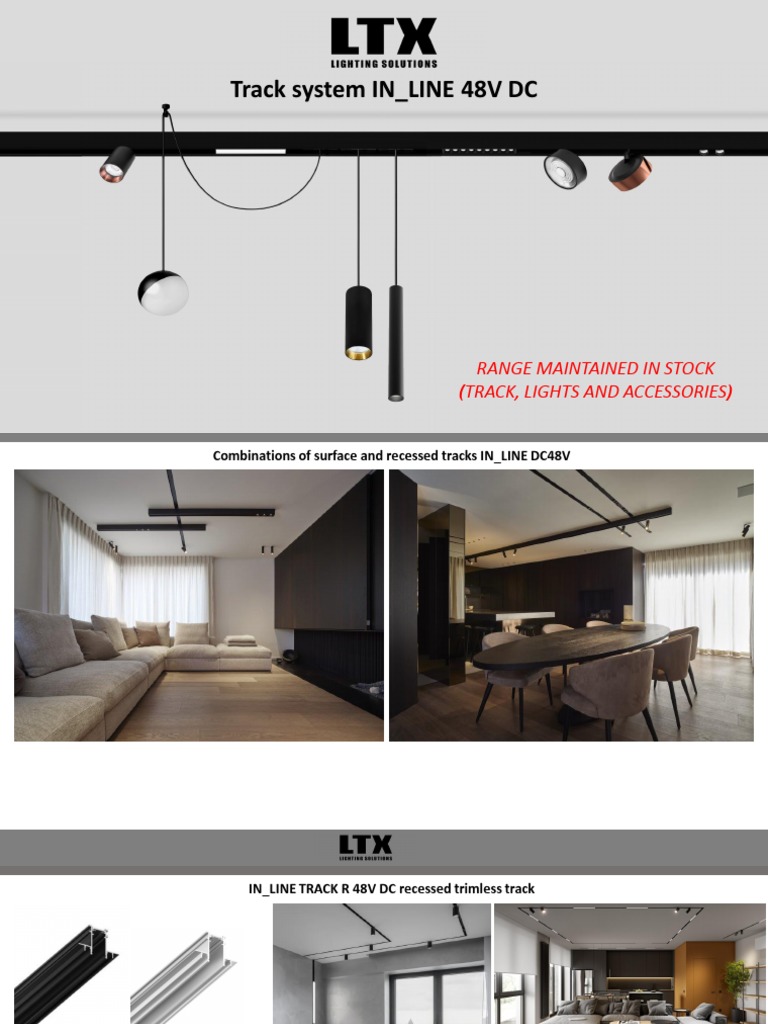 System Track in Line 48v DC LTX en | PDF | Lighting | Light Emitting Diode