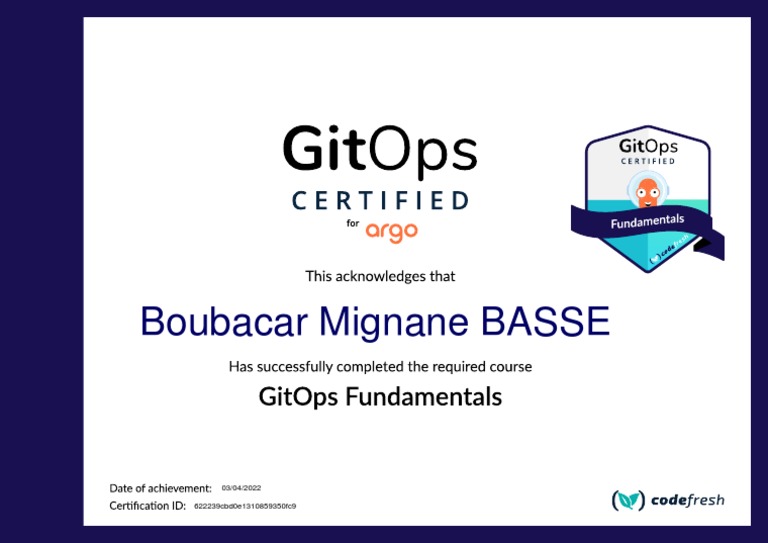 GitOps Certification Achievement | PDF