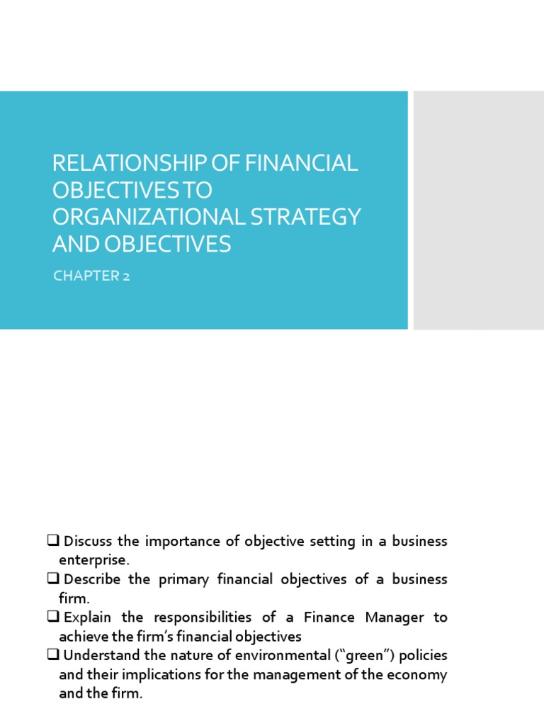 Financial Objectives and Strategy Alignment | PDF | Investing ...