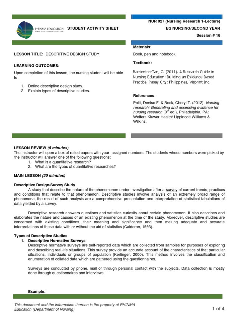 SAS Session 16 Research 1 | PDF | Survey Methodology | Nursing