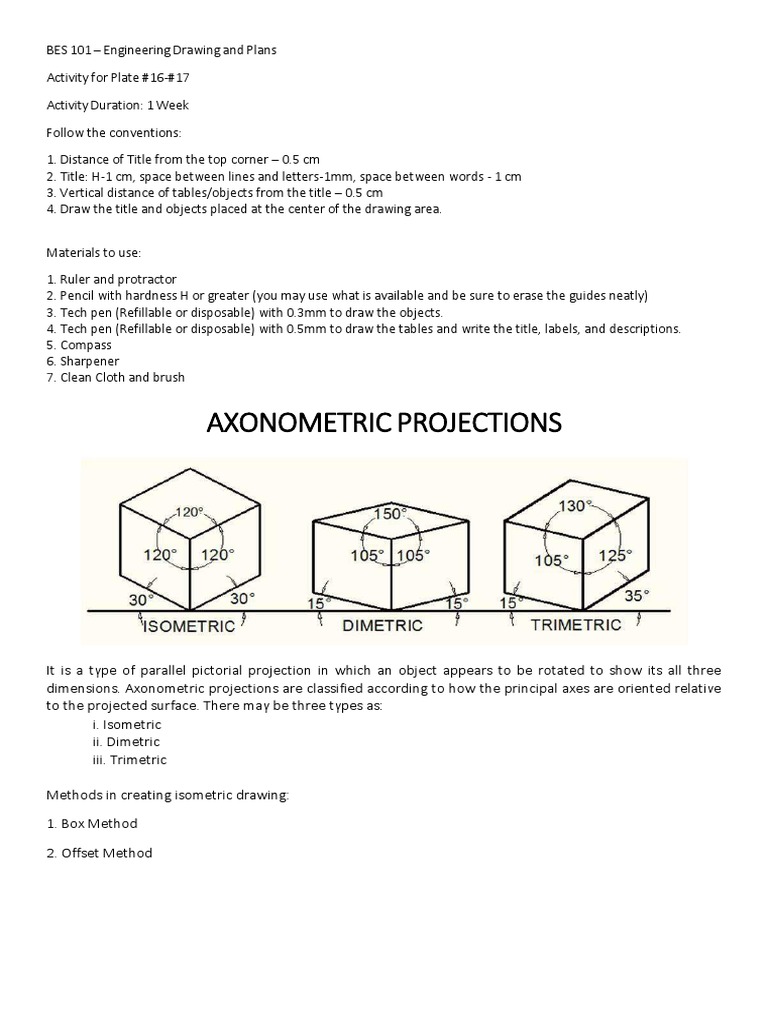 16-17 Orthgraphic and Isometric Projection | PDF | Technical Drawing ...
