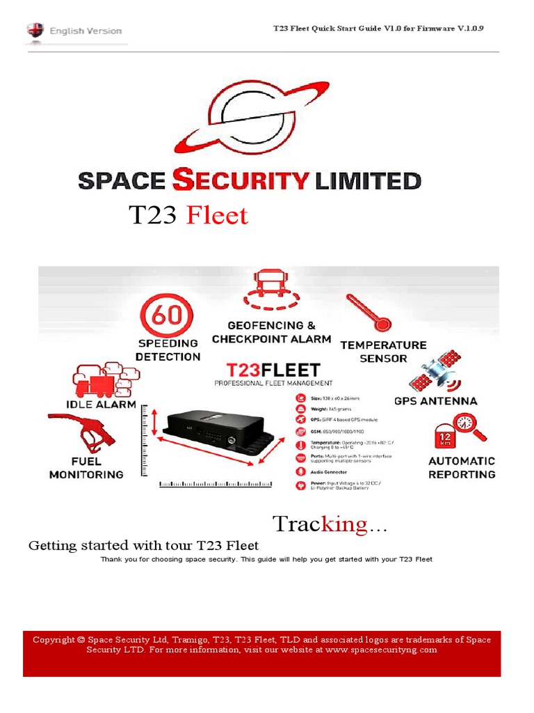 T23 Fleet Quick Start Guide | PDF | Personal Identification Number | Communication