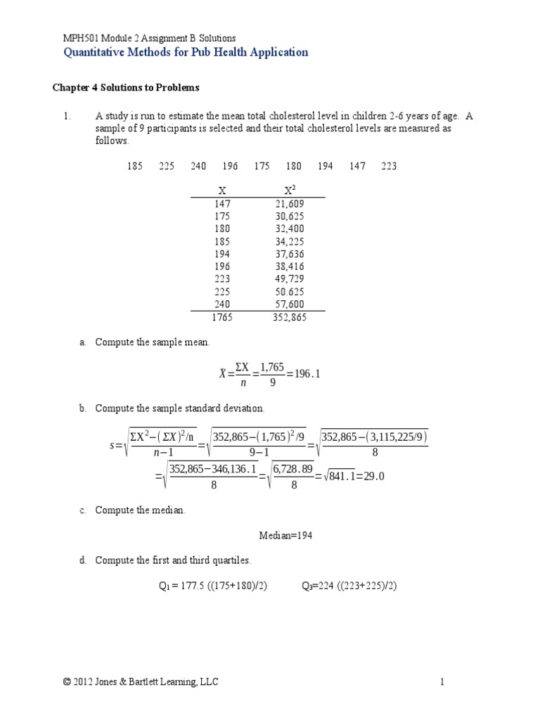 M2 Practice Problem SolutionB | PDF | Outlier | Statistics