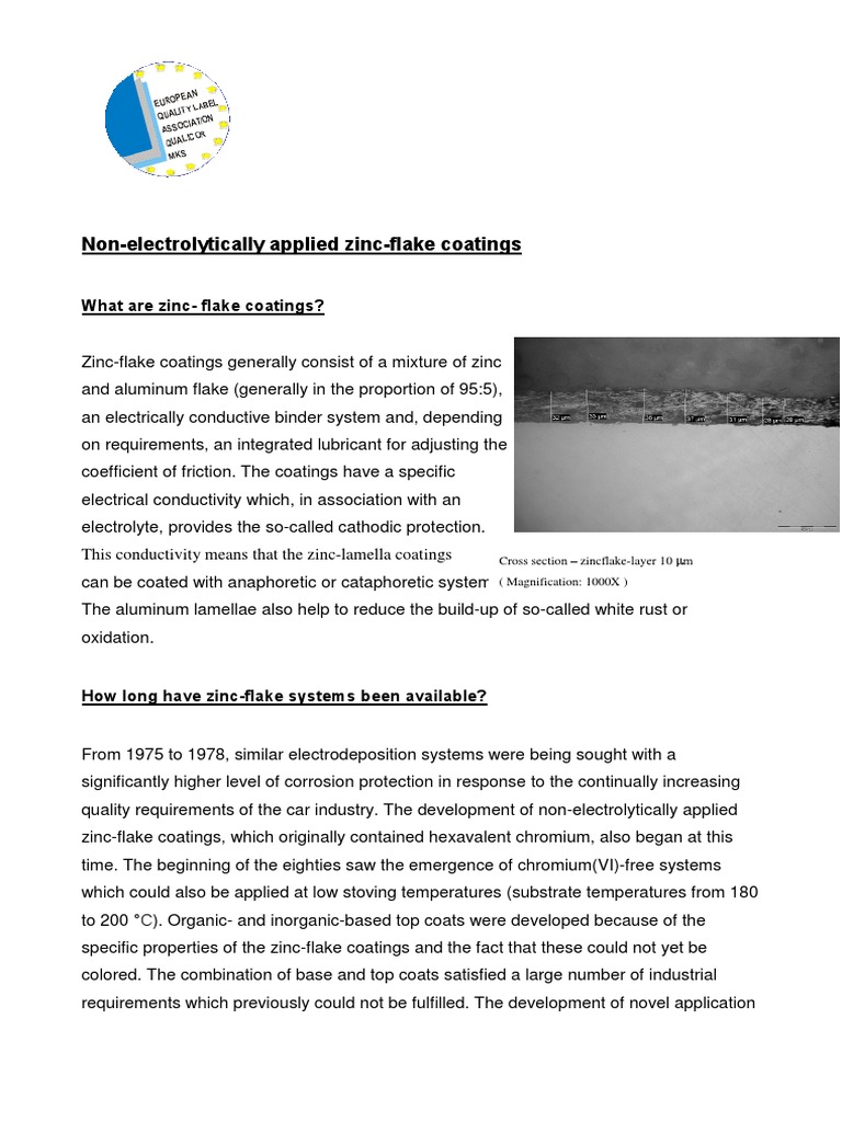What is Zinc Flake coatings | PDF | Corrosion | Friction