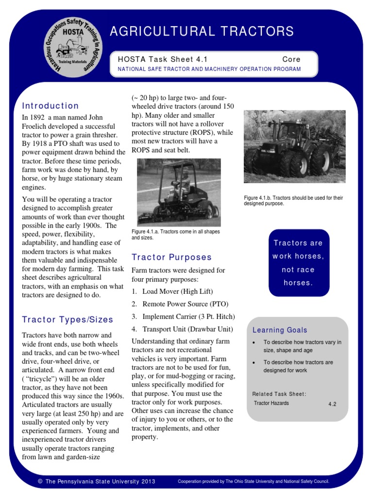 Tractor Safety Book Module 4 | PDF | Tractor | Mechanical Engineering