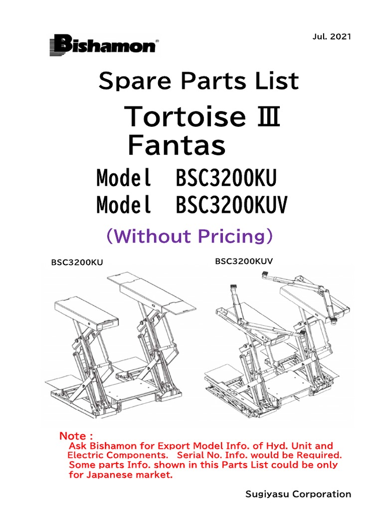 Hydraulic Parts List and Specifications | PDF | Screw | Valve