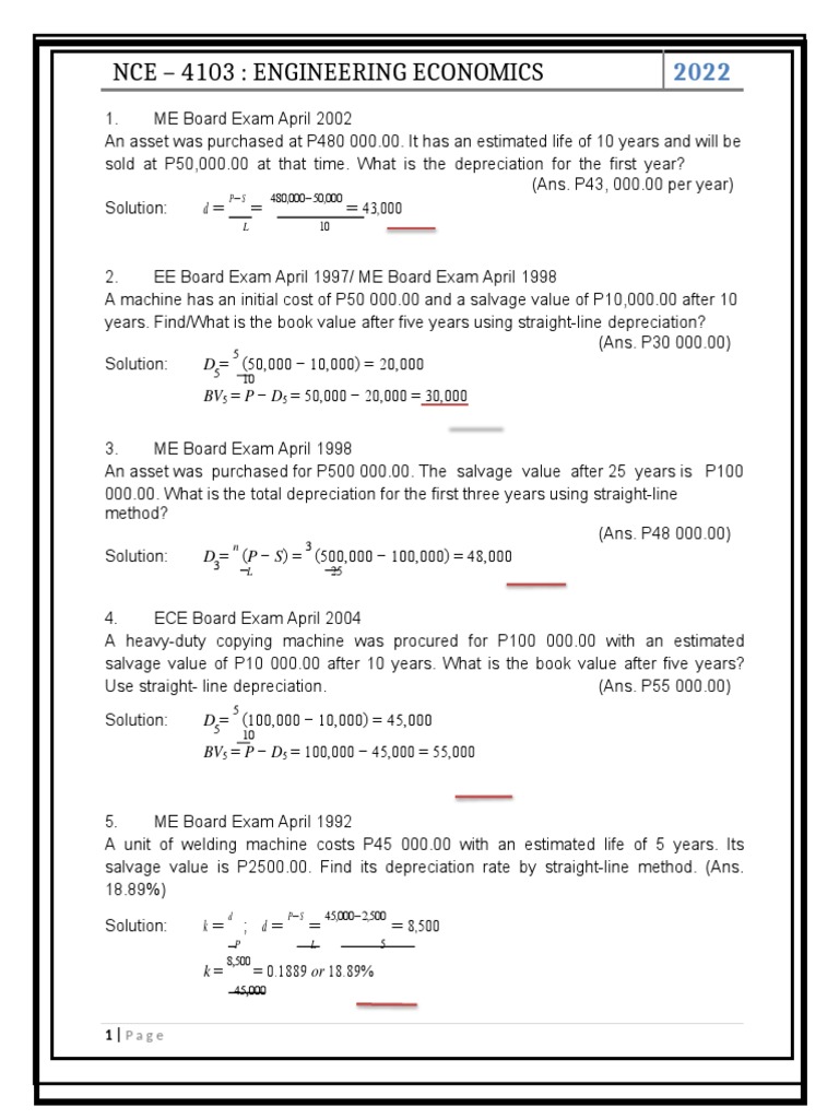 Depreciation Concepts - ACTIVITY | PDF | Depreciation | Money