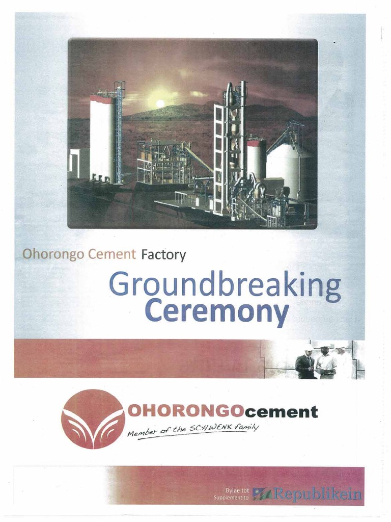Groundbreaking Ohorongo Cement | PDF