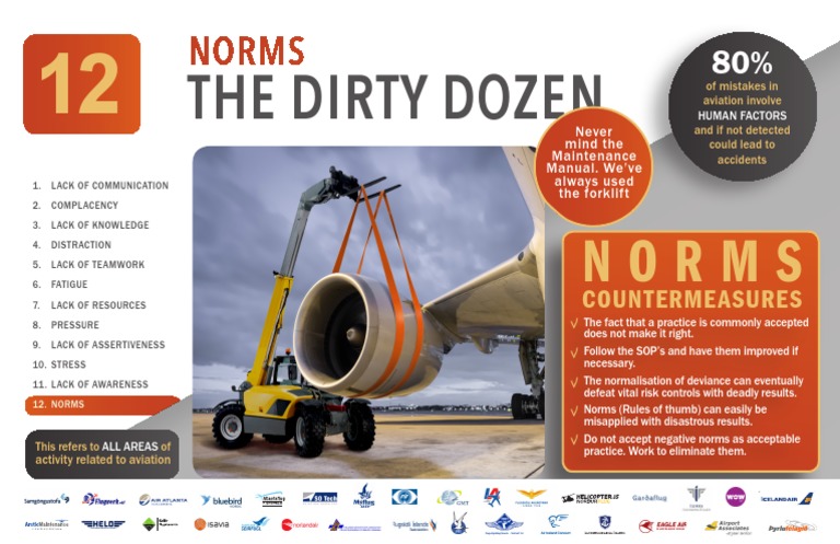 Dirty Dozen 12. NORMS | PDF | Behavioural Sciences | Safety