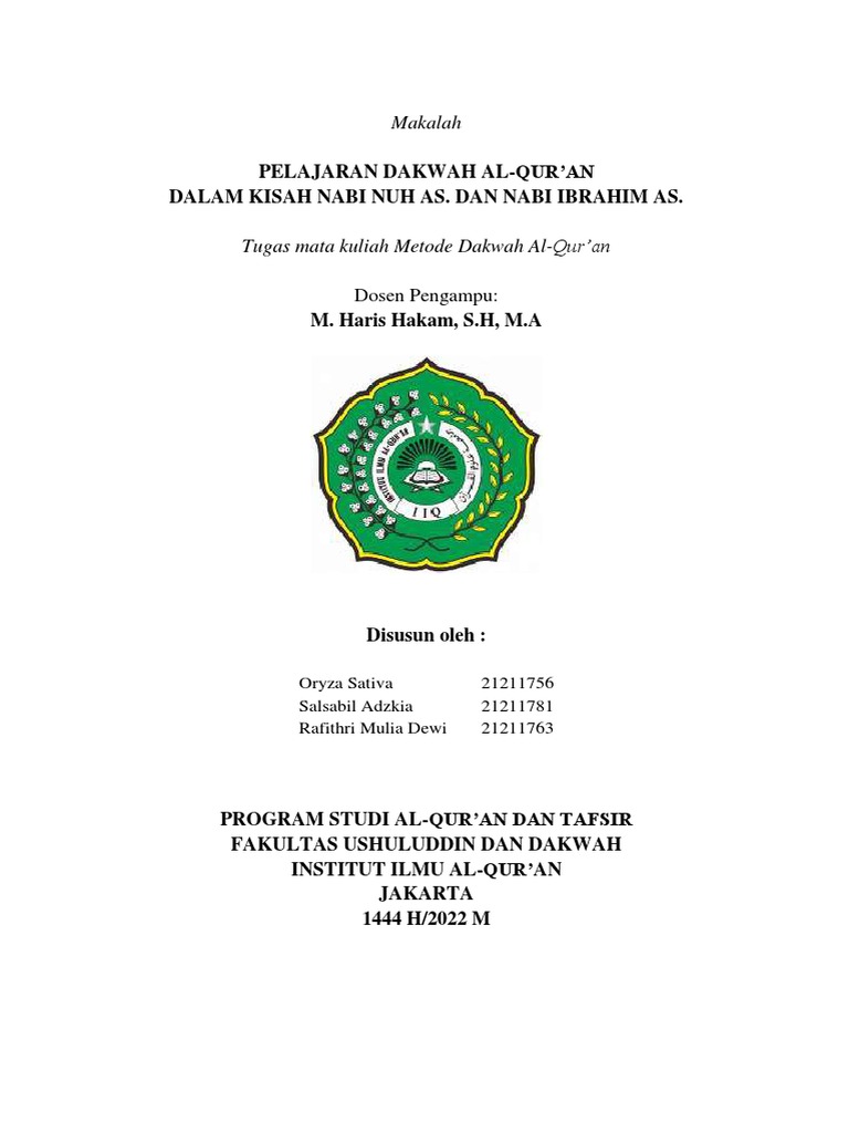 Pelajaran Dakwah Nabi Nuh & Ibrahim | PDF
