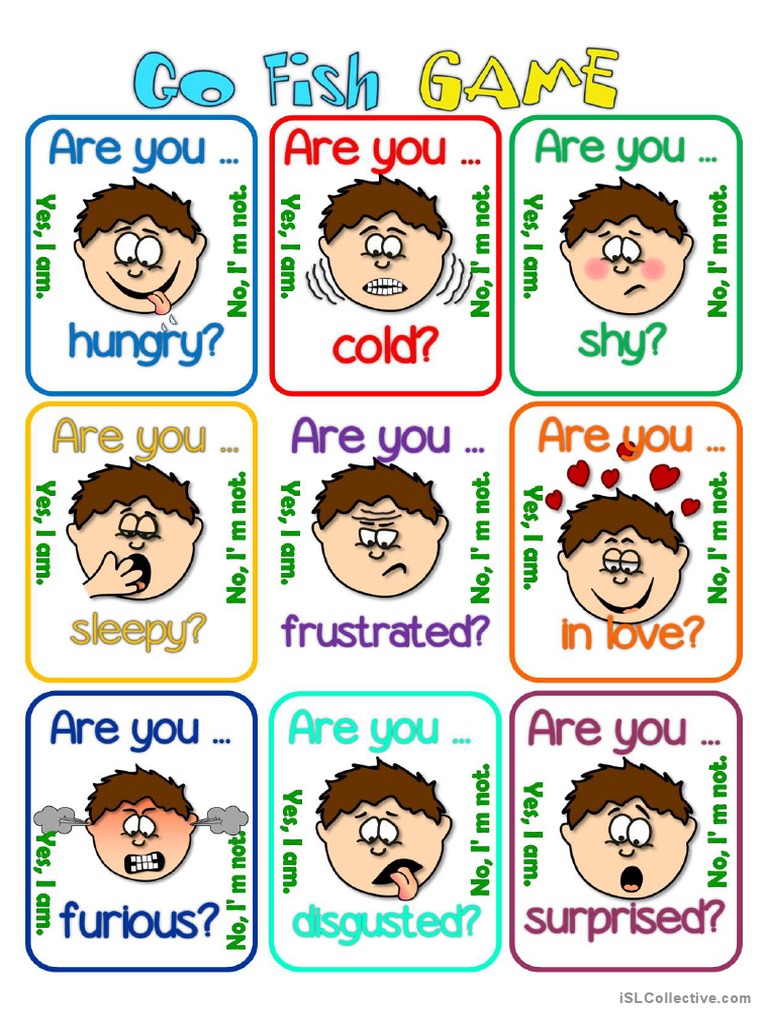 Go Fish - Feelings | PDF