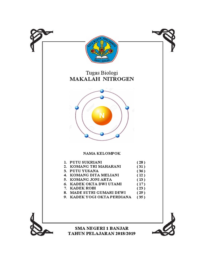 Makalah Nitrogen (18K + Jilid) | PDF