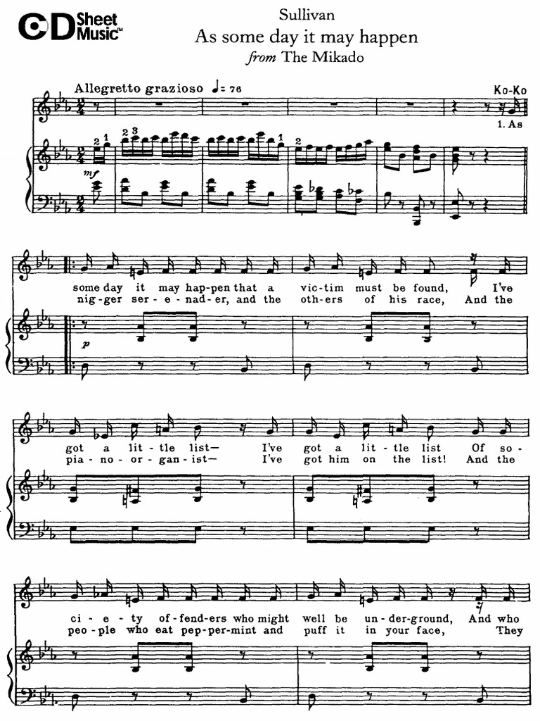 As Some Day It May Happen - Sullivan | PDF