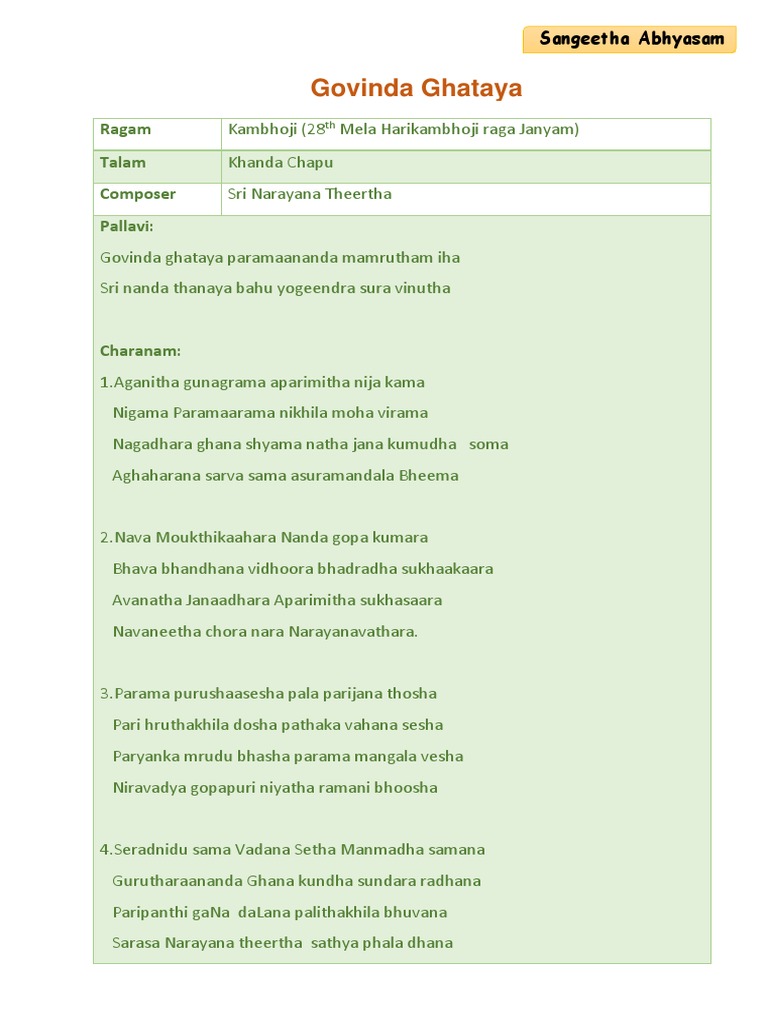 Govinda Ghataya | PDF