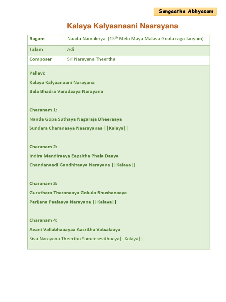 Kalaya Kalyaanaani - Naada Naama Kriya | PDF | Art