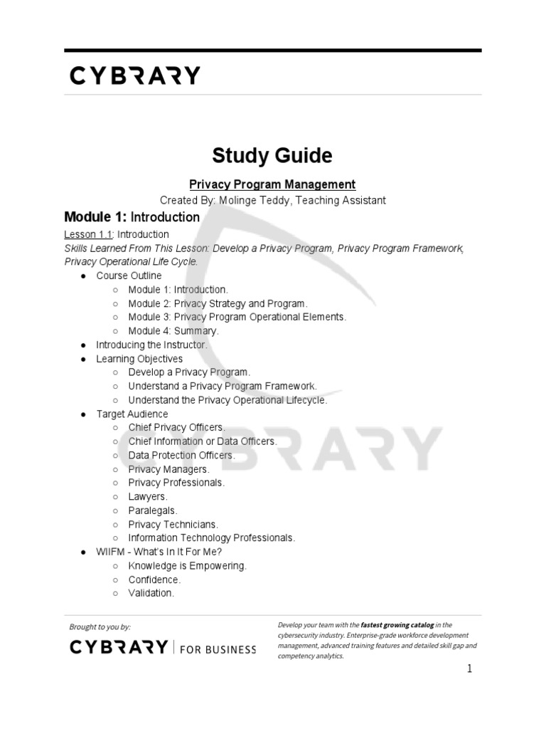 Privacy Program Management 1 | PDF | Privacy | Security