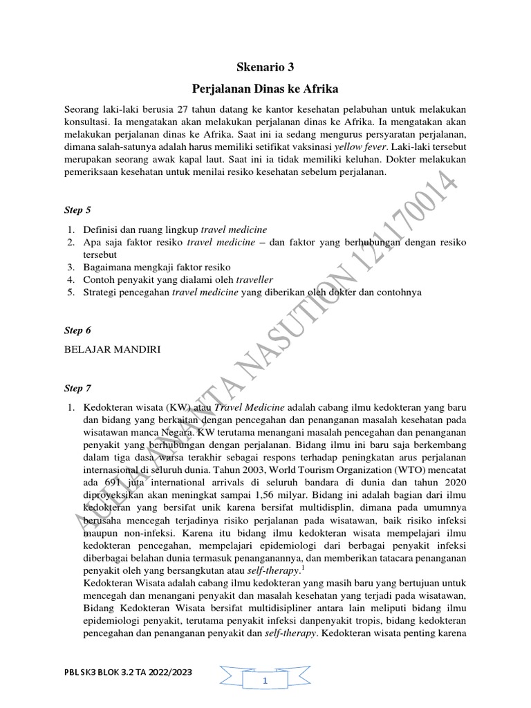 Skenario 3 Perjalanan Dinas Ke Afrika | PDF | Sains & Matematika