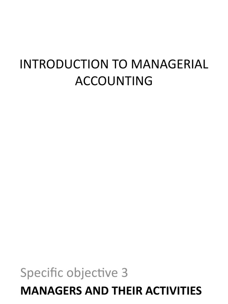 Introduction To Managerial Accounting | PDF | Accounting | Management ...