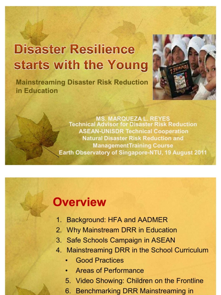 DRR in Schools | PDF | Disaster Risk Reduction | Curriculum