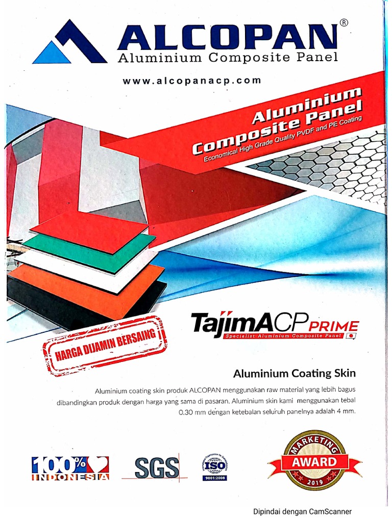 Katalog Acp Alcopan & Tanjima Cv.sinergy Jala Karya - 081325006012 | PDF