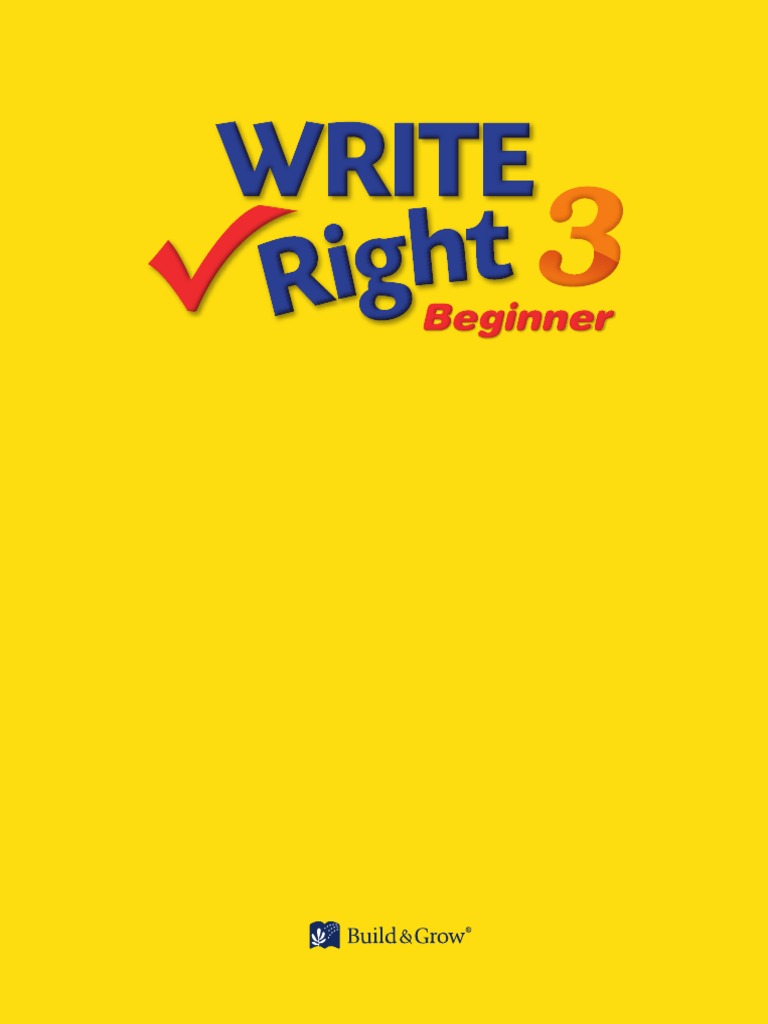 Write Right Beginner SB 3 | PDF | Second Language | Part Of Speech