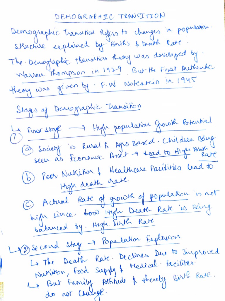 Demographic Transition Theory | PDF