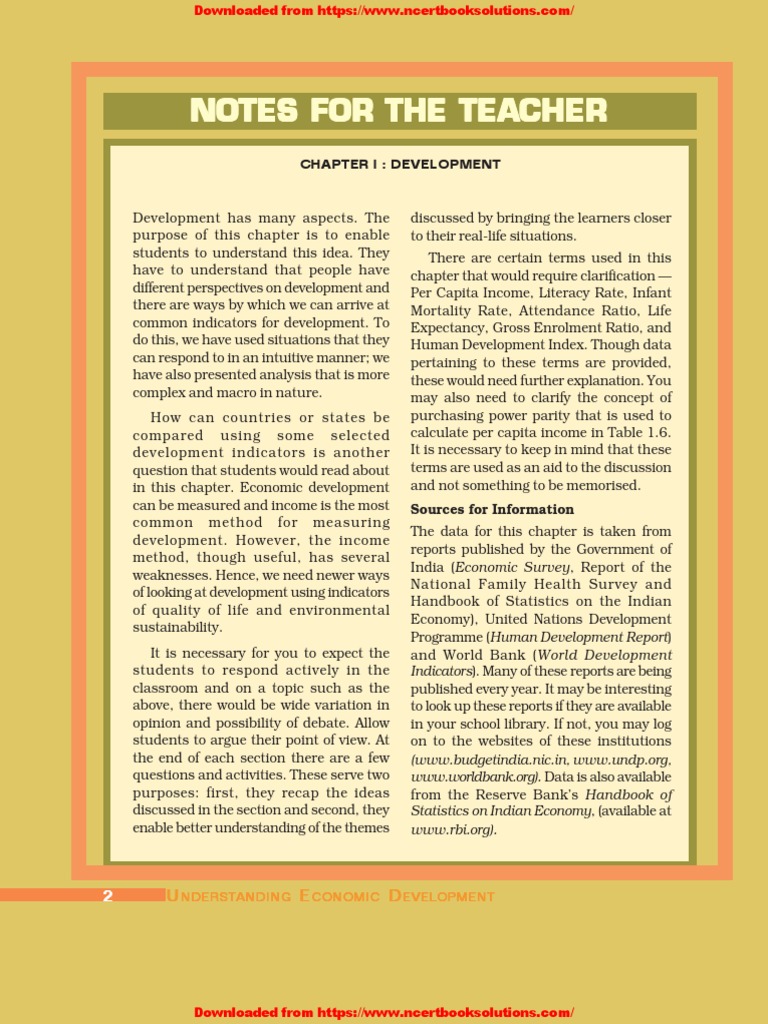 NCERT Class 10 Economics Development | PDF | Body Mass Index | Economies