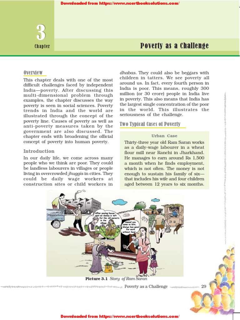 Ncert Class 9 Economics Poverty As A Challenge Pdf Poverty