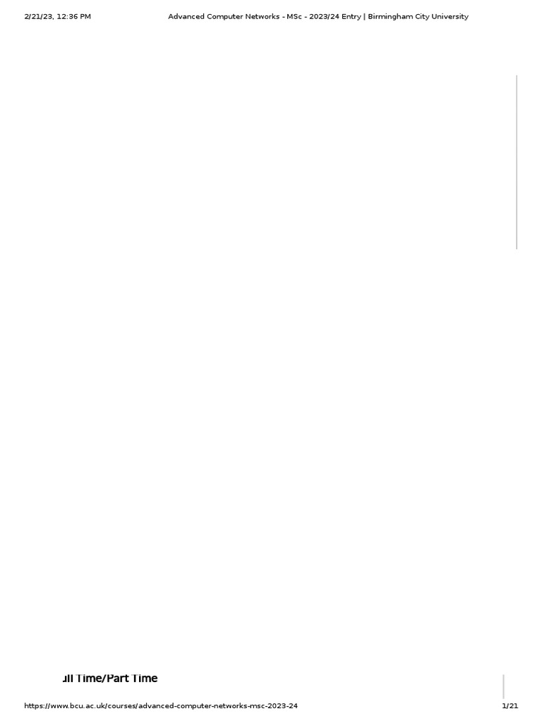 Advanced Computer Networks - MSC - 2023 - 24 Entry - Birmingham City ...