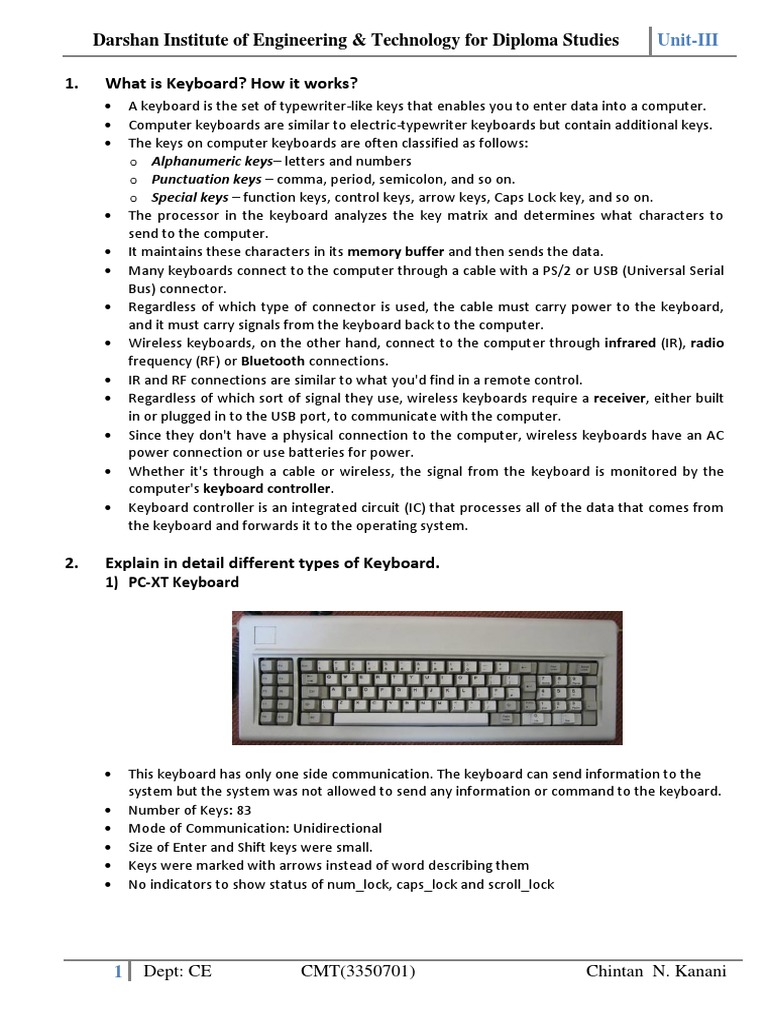 CH 3 | PDF | Computer Keyboard | Printer (Computing)