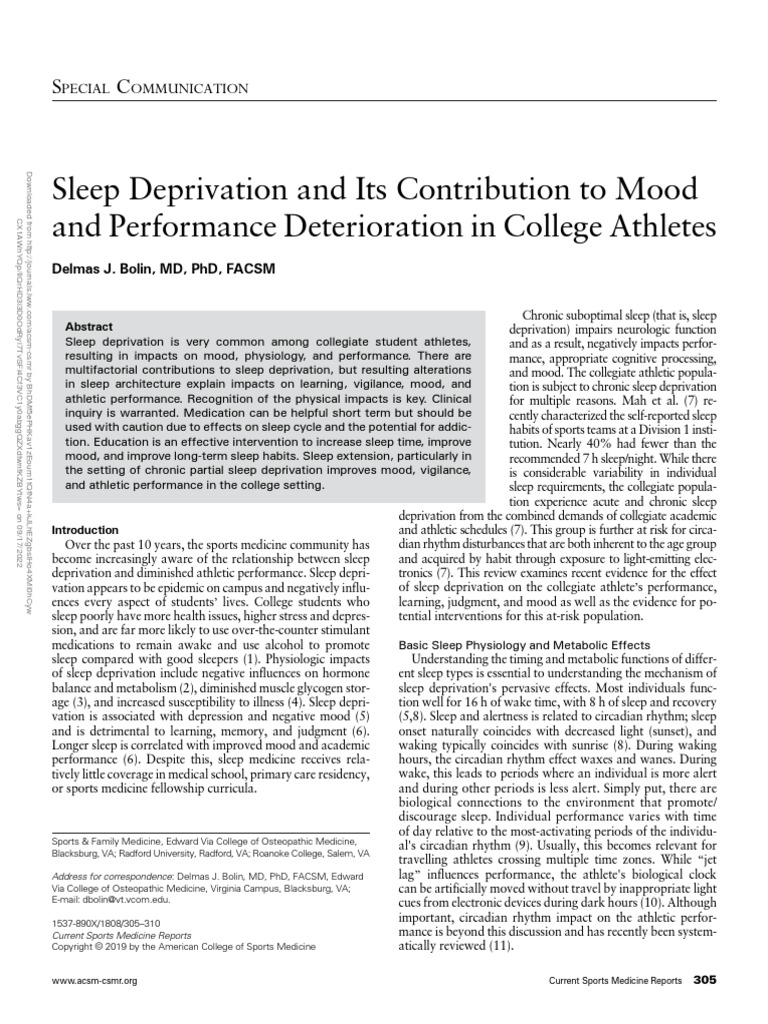 Sleep Deprivation and Its Contribution To Mood And.7 (Sleep Deprivation ...