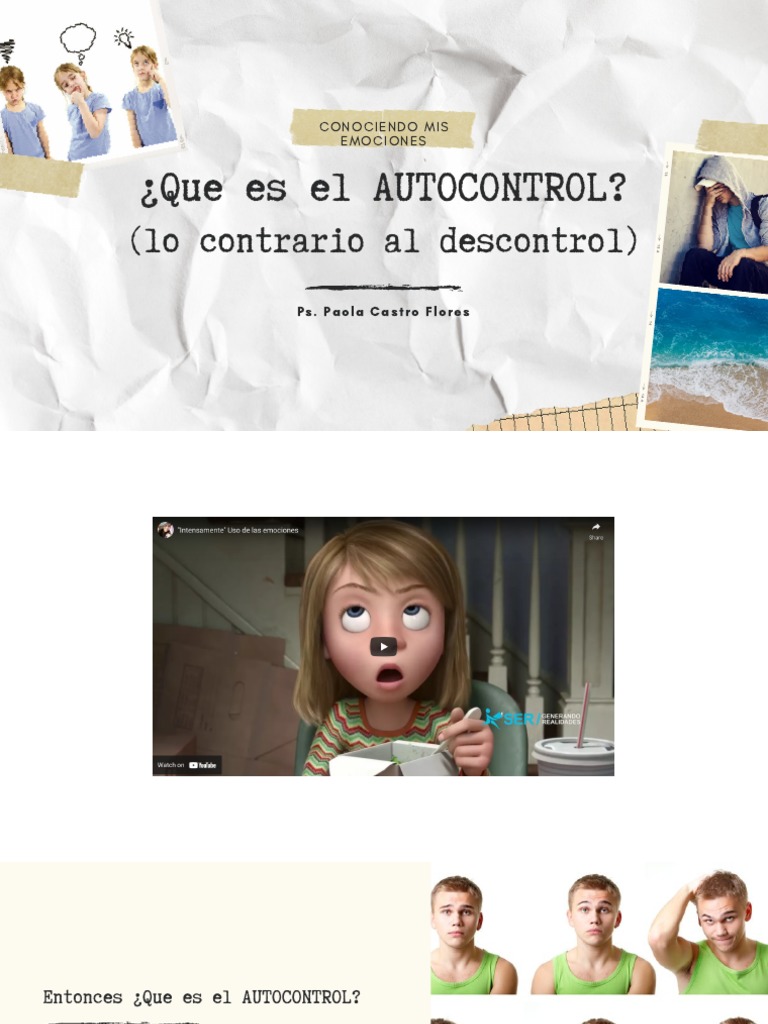 ¿Que Es El AUTOCONTROL (Lo Contrario Al Descontrol) | PDF