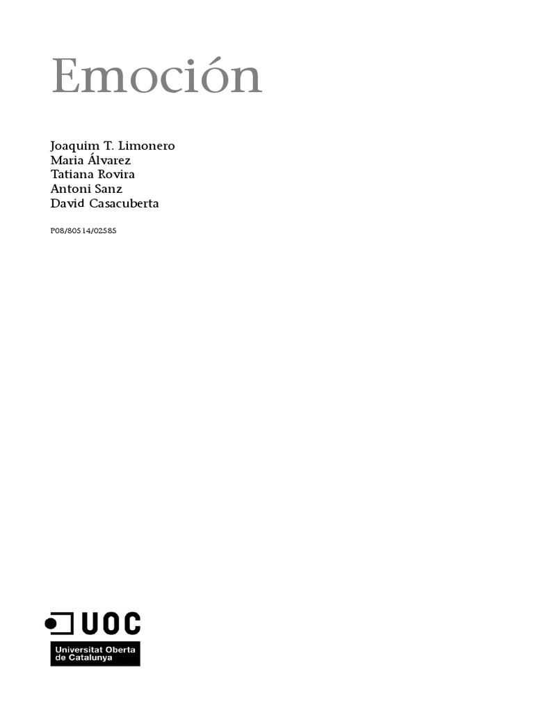 Mod 2 Emocion Pdf Las Emociones Sicología