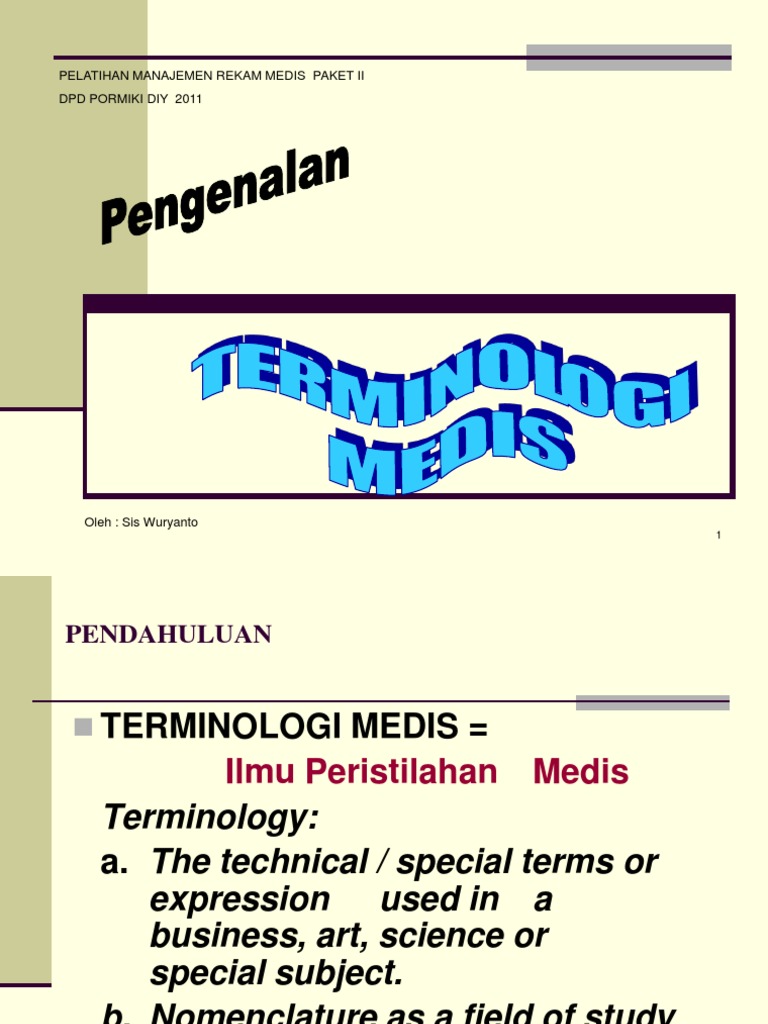 Pengantar Terminologi Medis | PDF