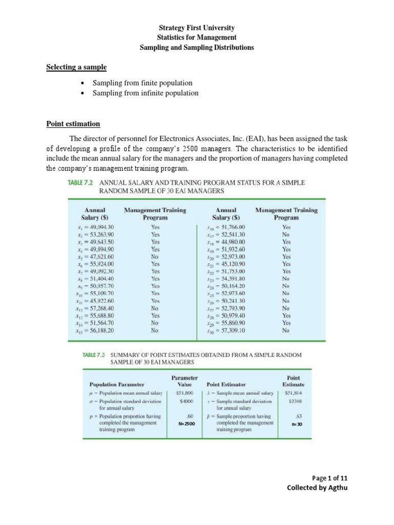 Sampling Distribution Chapter-7 | Download Free PDF | Errors And Residuals | Standard Deviation