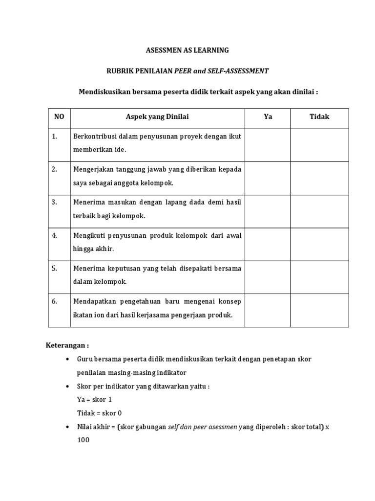 Asesmen As Learning | PDF