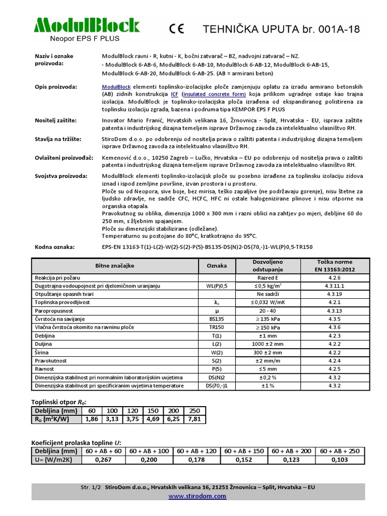 StiroDom ModulBlock-Tehnicka-uputa-Neopor-EPS-F-PLUS | PDF